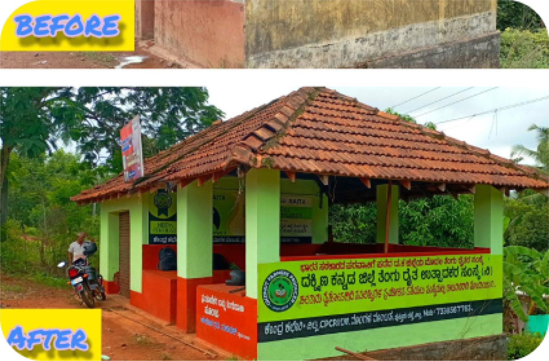 Commercial Ads on Bus Stands - Coconut Farming